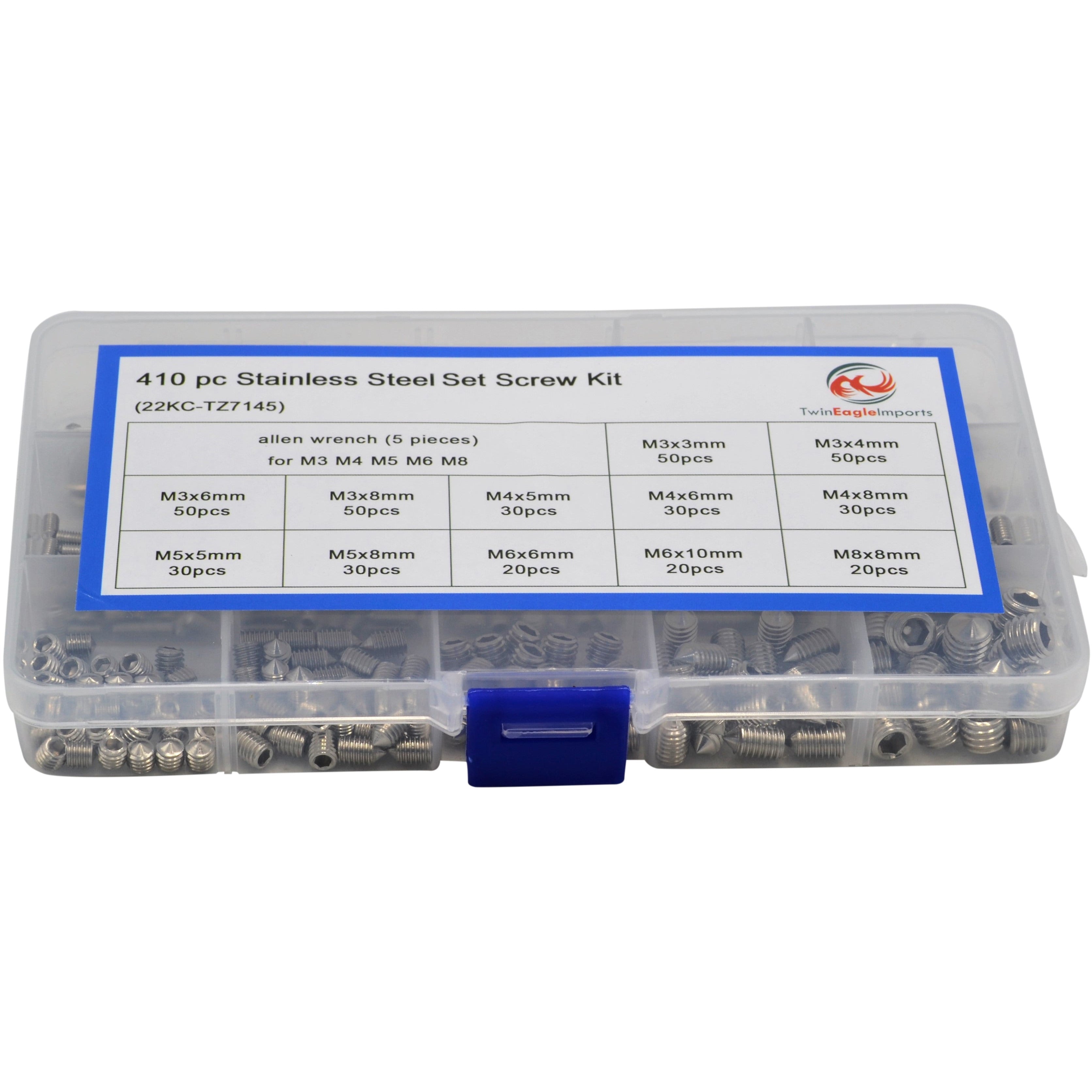 410-Piece Stainless Steel Metric Set Screw Grab Kit