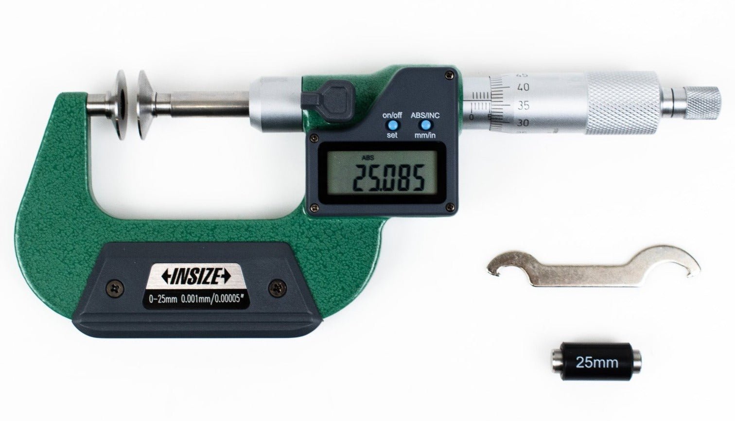 DIGITAL SPINDLE DISC MICROMETER 0-25MM - 3594-25A
