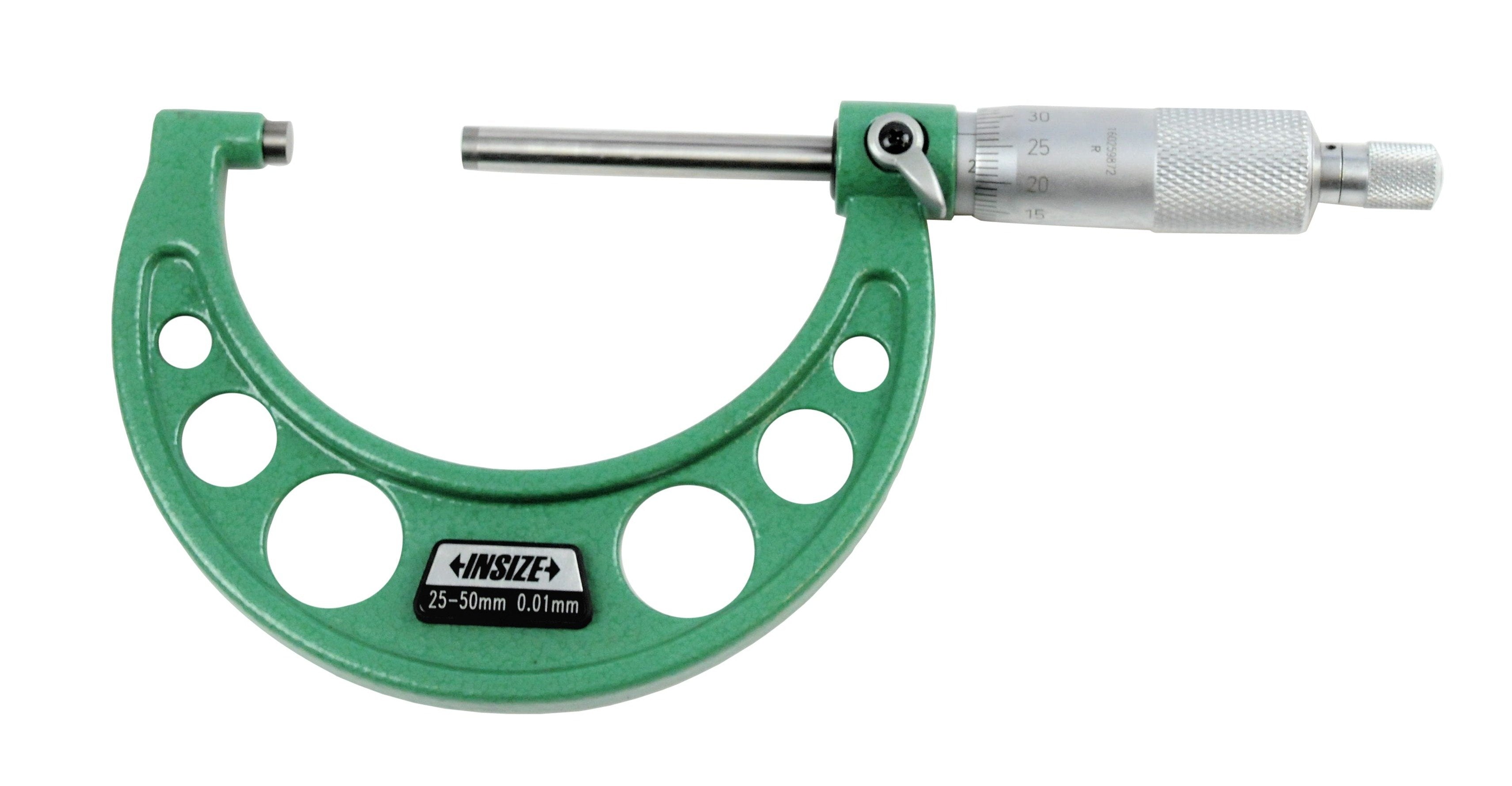 LONG SPINDLE OUTSIDE MICROMETER - Insize 25-50mm | Wallers Industrial